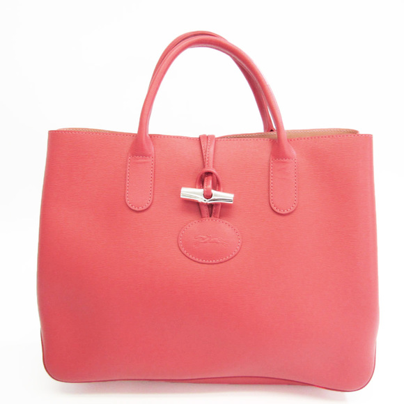 Longchamp | Bags | Longchamp Womens Leather Handbag Pink Red | Poshmark
